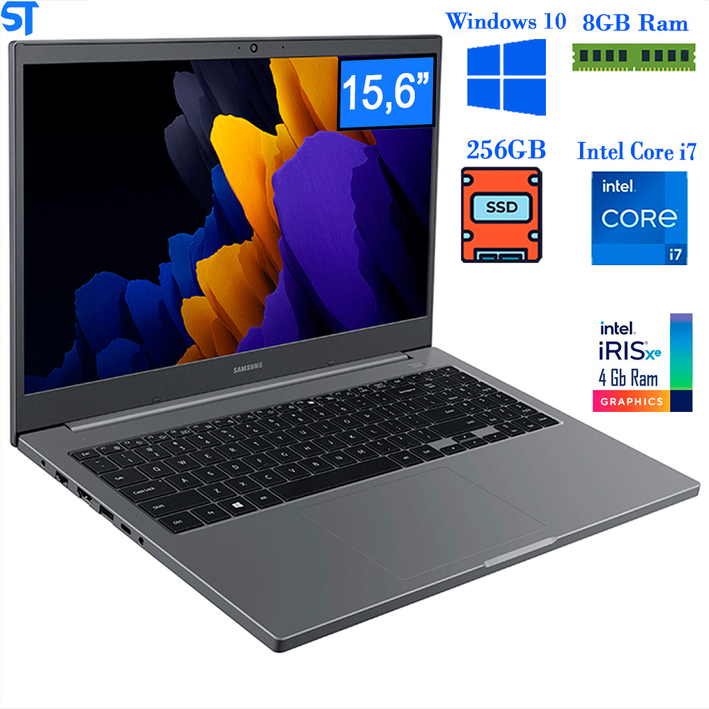 Notebook Samsung Book Intel Core i7-1165G7, Windows 10 Home, 8gb, 256