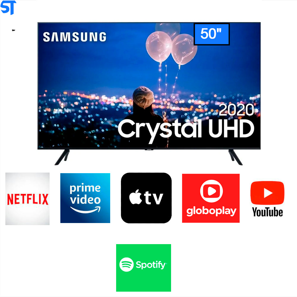 Smart TV Crystal UHD 4K LED 50” Samsung - 50TU8000 Wi-Fi Bluetooth HDR