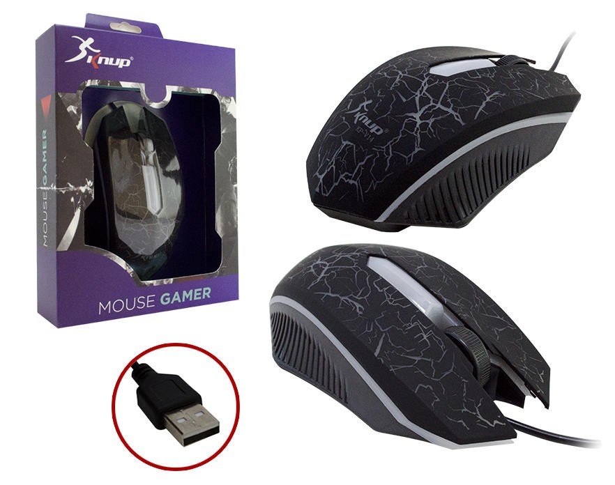 Mouse Usb Optico Gamer Knup Kp-V14